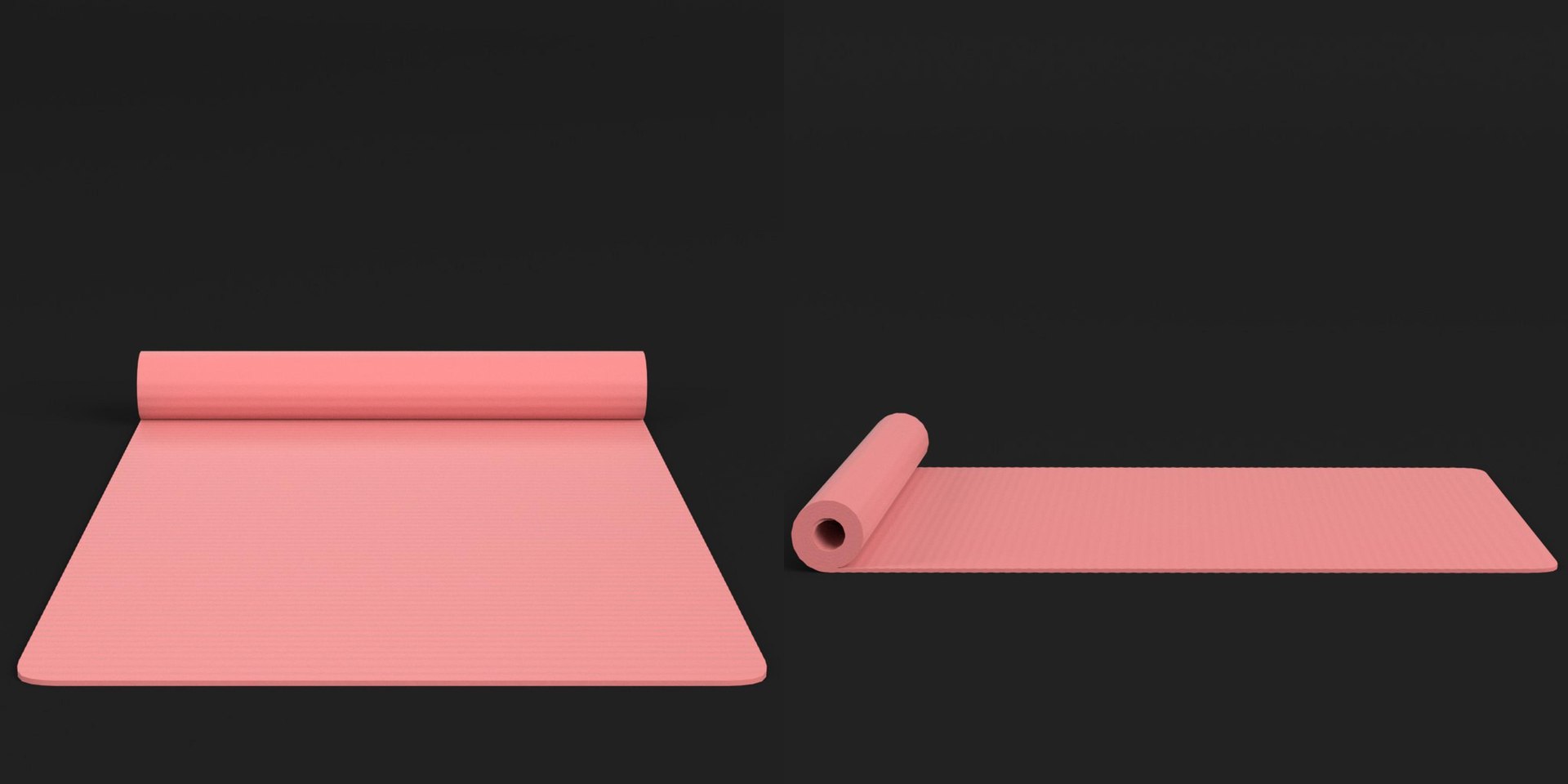 Half Rolled Yoga Mat 3D Model - TurboSquid 1642493