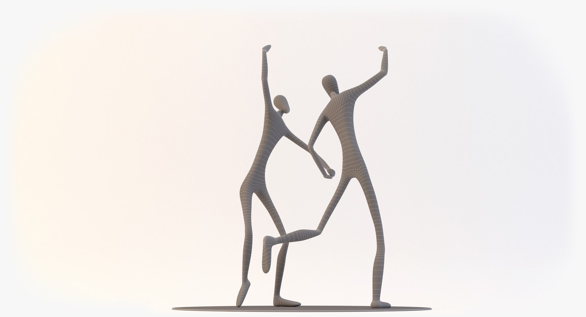 3D Dcpa Dance Dancers Sculpture Model - TurboSquid 1507705