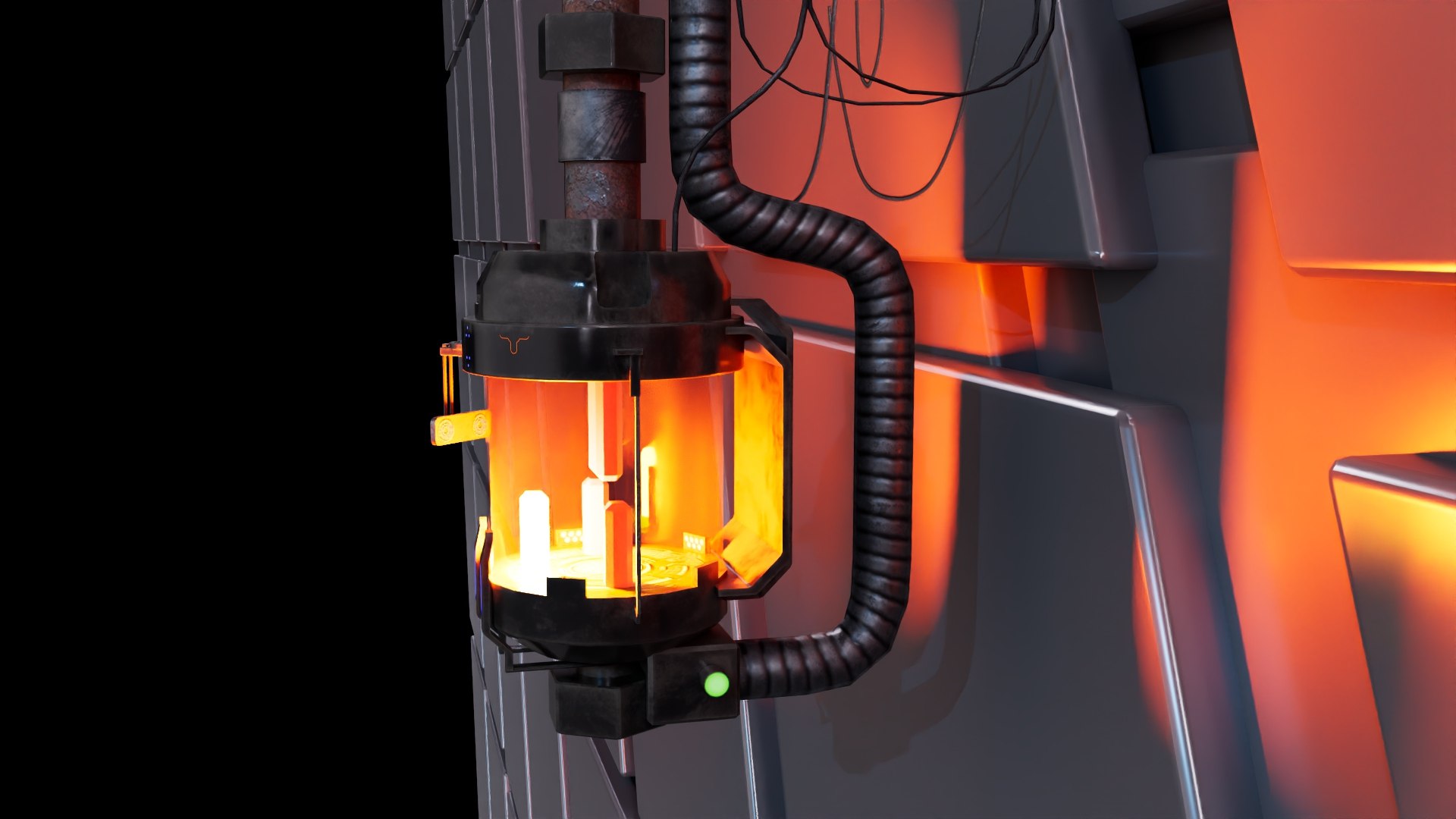 Lampara Cyberpunk Model - TurboSquid 2133322