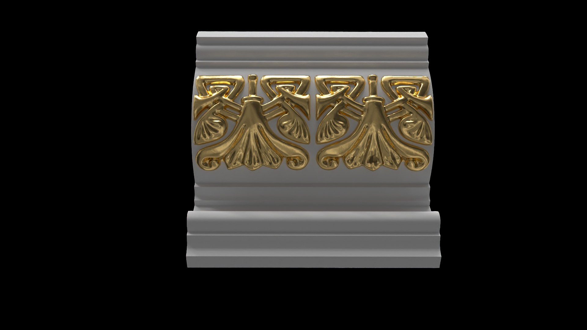 3D 3D Patterned Cornice Gypsum Plaster DK8 - TurboSquid 1991345