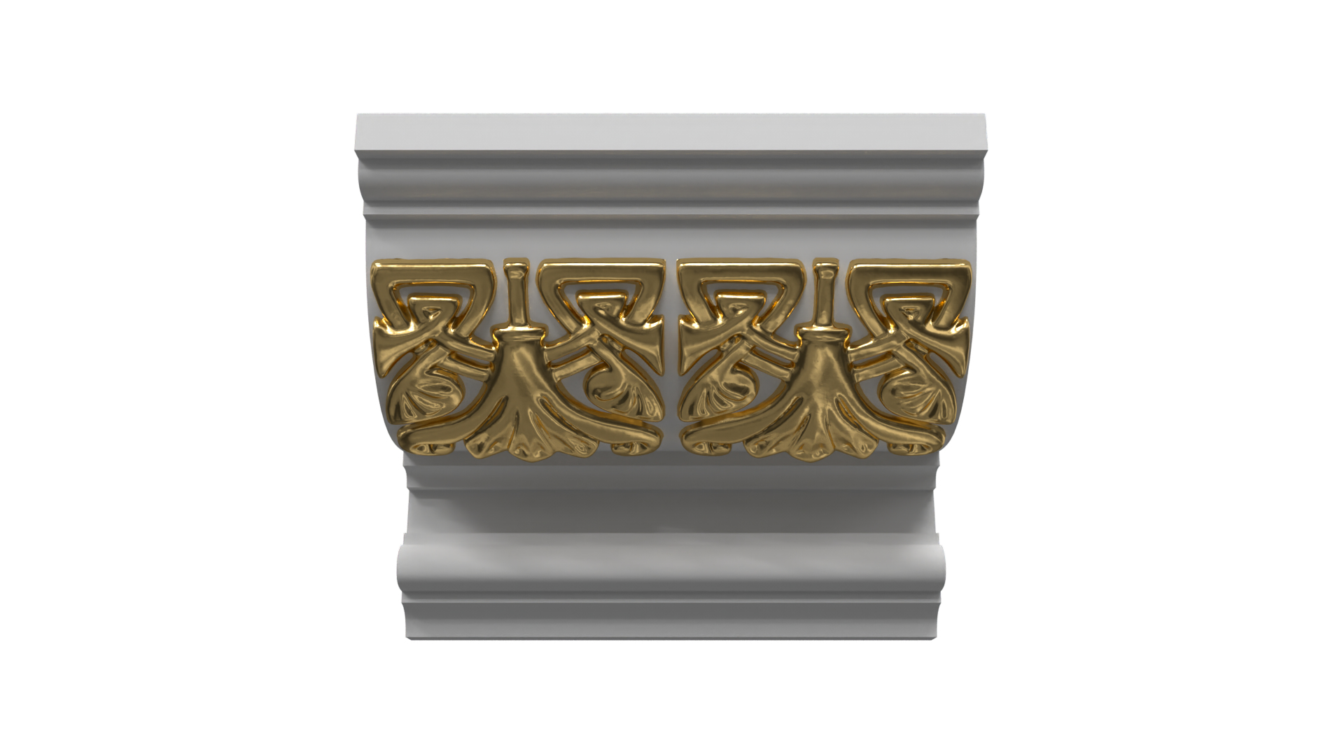 3D 3D Patterned Cornice Gypsum Plaster DK8 - TurboSquid 1991345