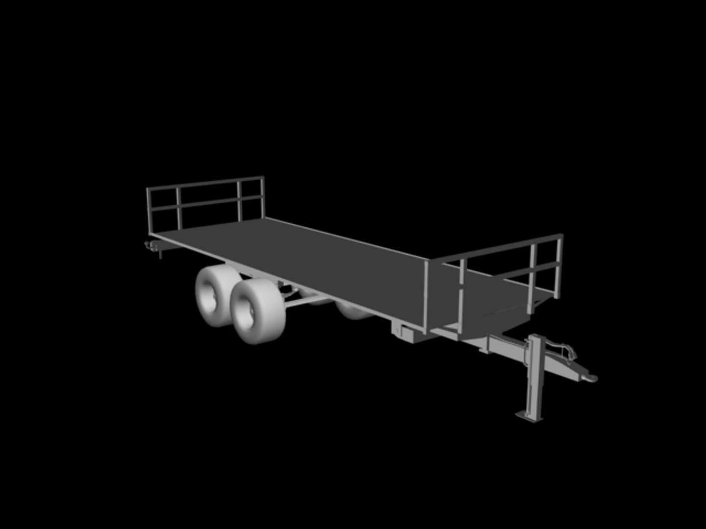 3d Trailer Bales Model
