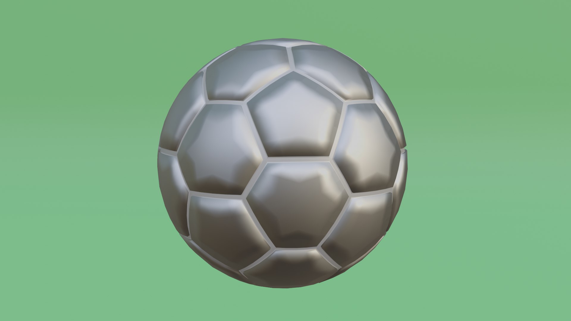 3D Model Silver Soccer Ball - TurboSquid 2081523