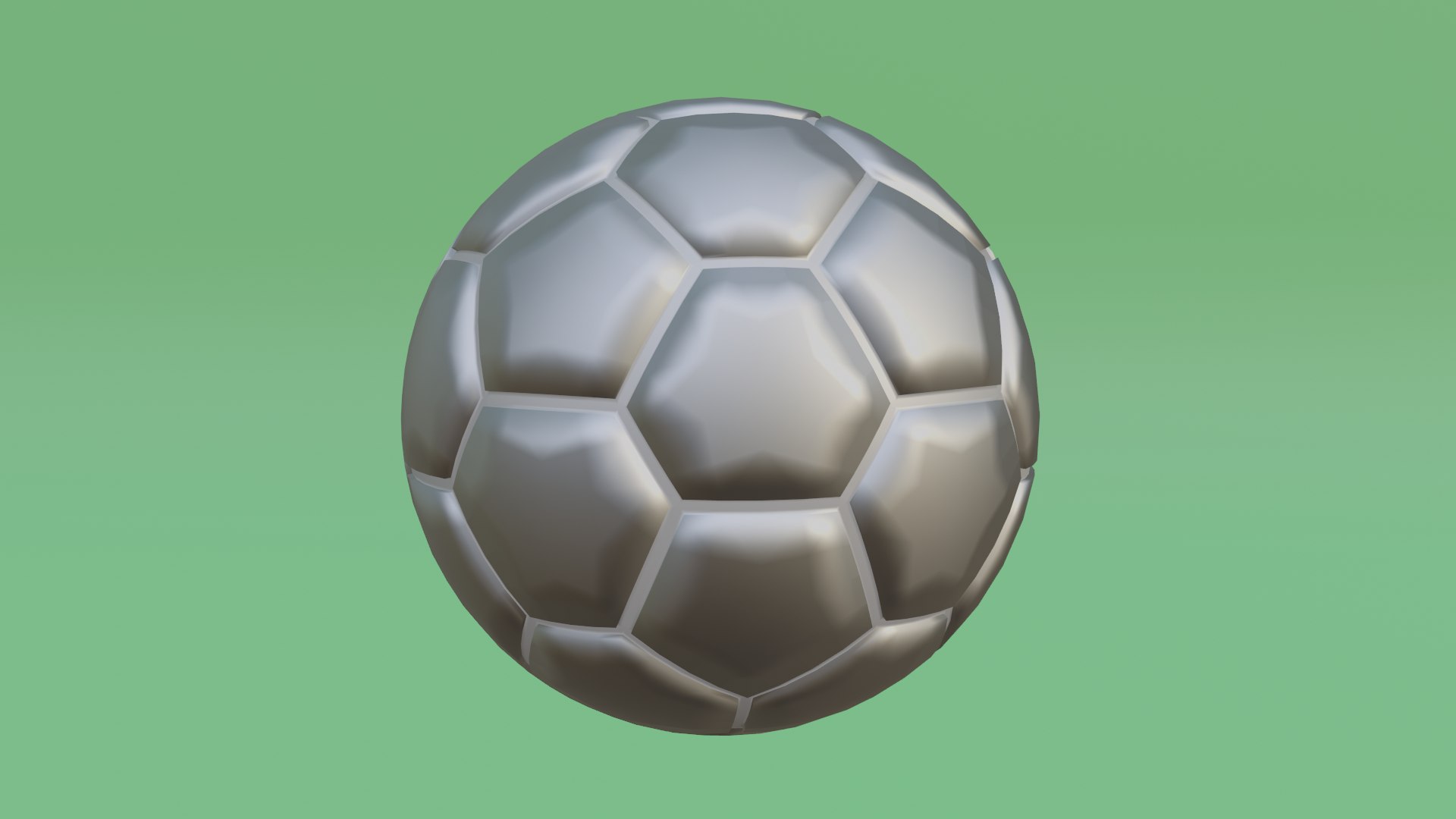 3D Model Silver Soccer Ball - TurboSquid 2081523