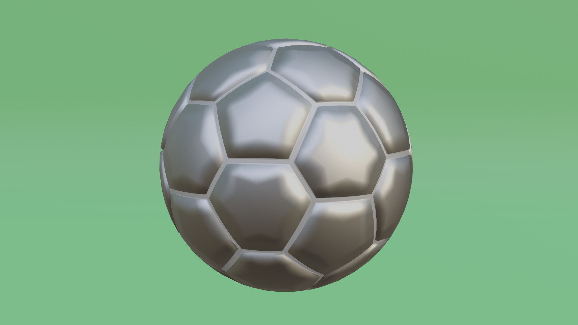 3D Model Silver Soccer Ball - TurboSquid 2081523