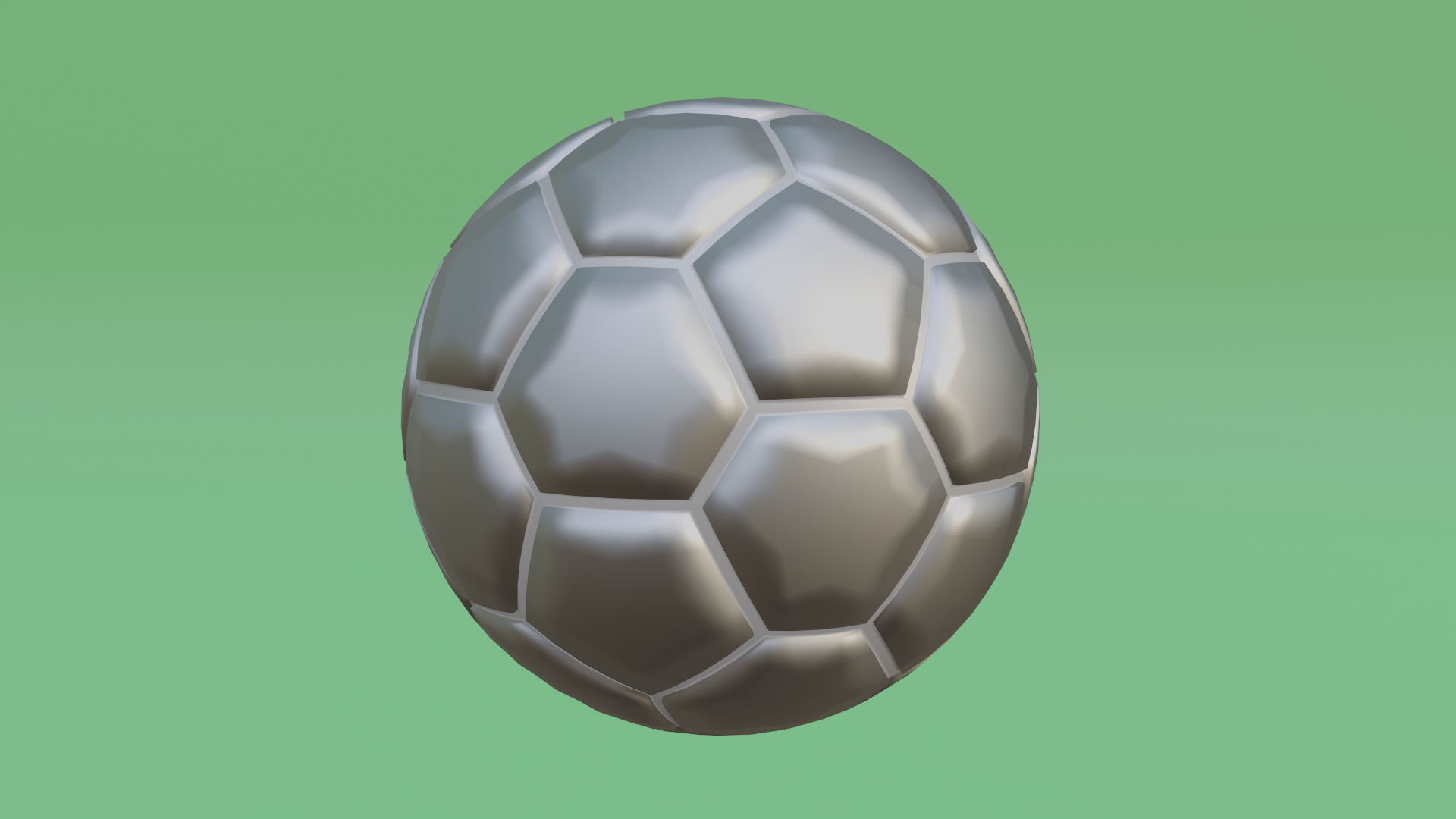 3D Model Silver Soccer Ball - TurboSquid 2081523