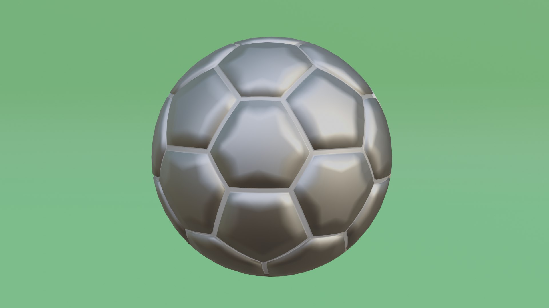 3D Model Silver Soccer Ball - TurboSquid 2081523
