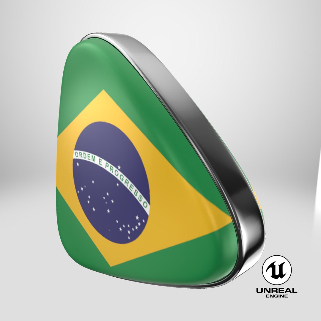 Brazil Flag Icon 3D - TurboSquid 2058909