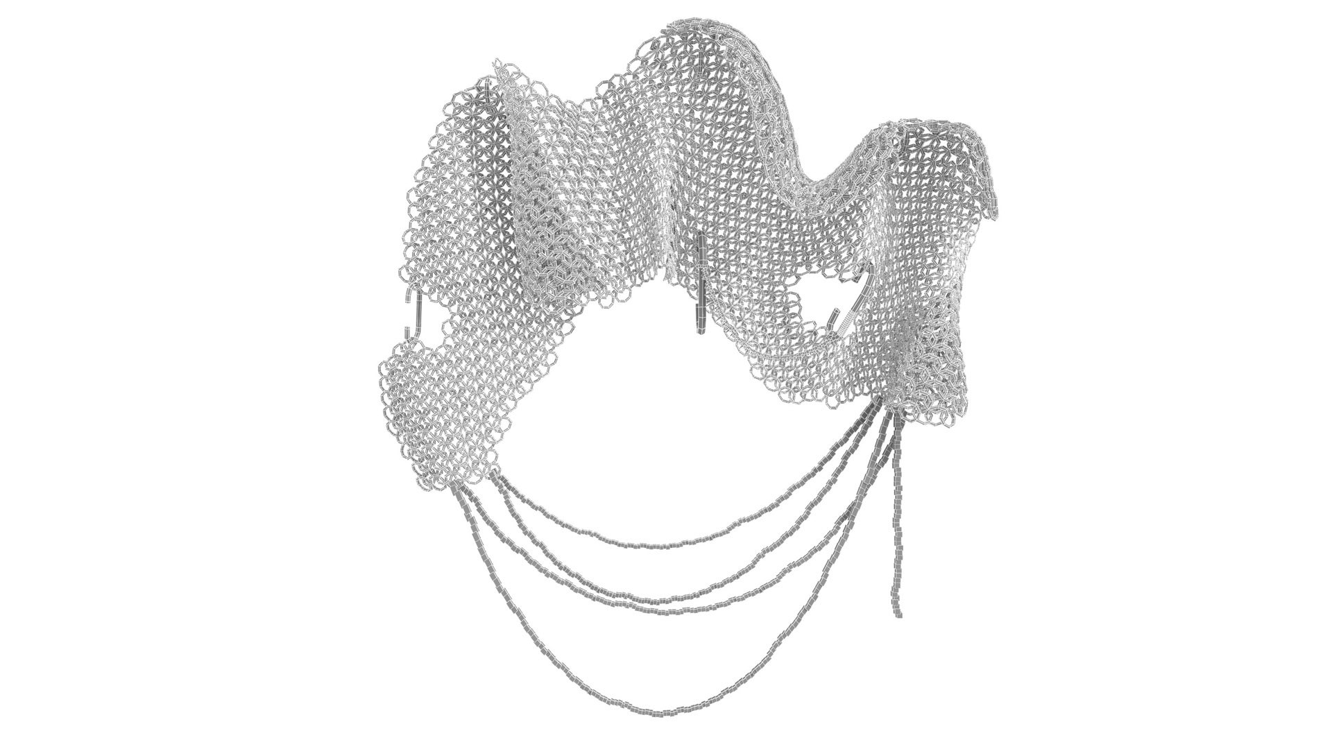 3D Porcelain Ceramic Chain Wall Sculpture By Taylor Kibby Model ...