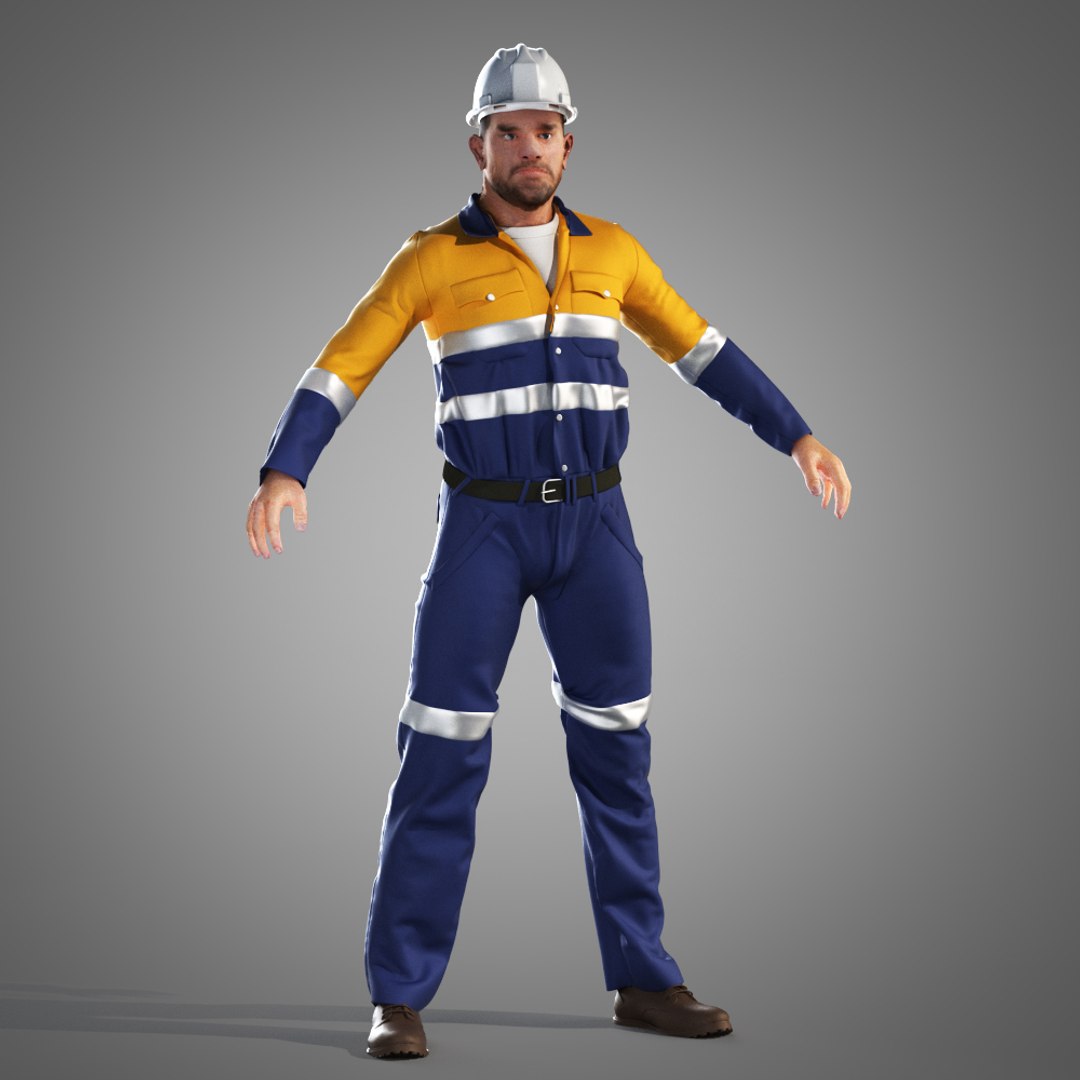 modelo 3d Ingeniero trabajador - TurboSquid 1017224