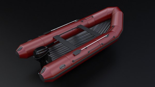 3D Inflatable Boat with Outboard Engine model - TurboSquid 1833333