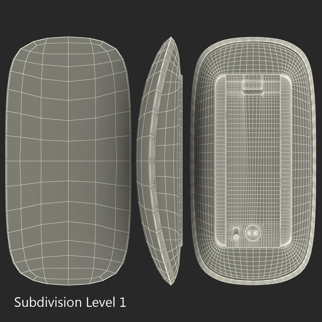 3d model of apple magic mouse modeled