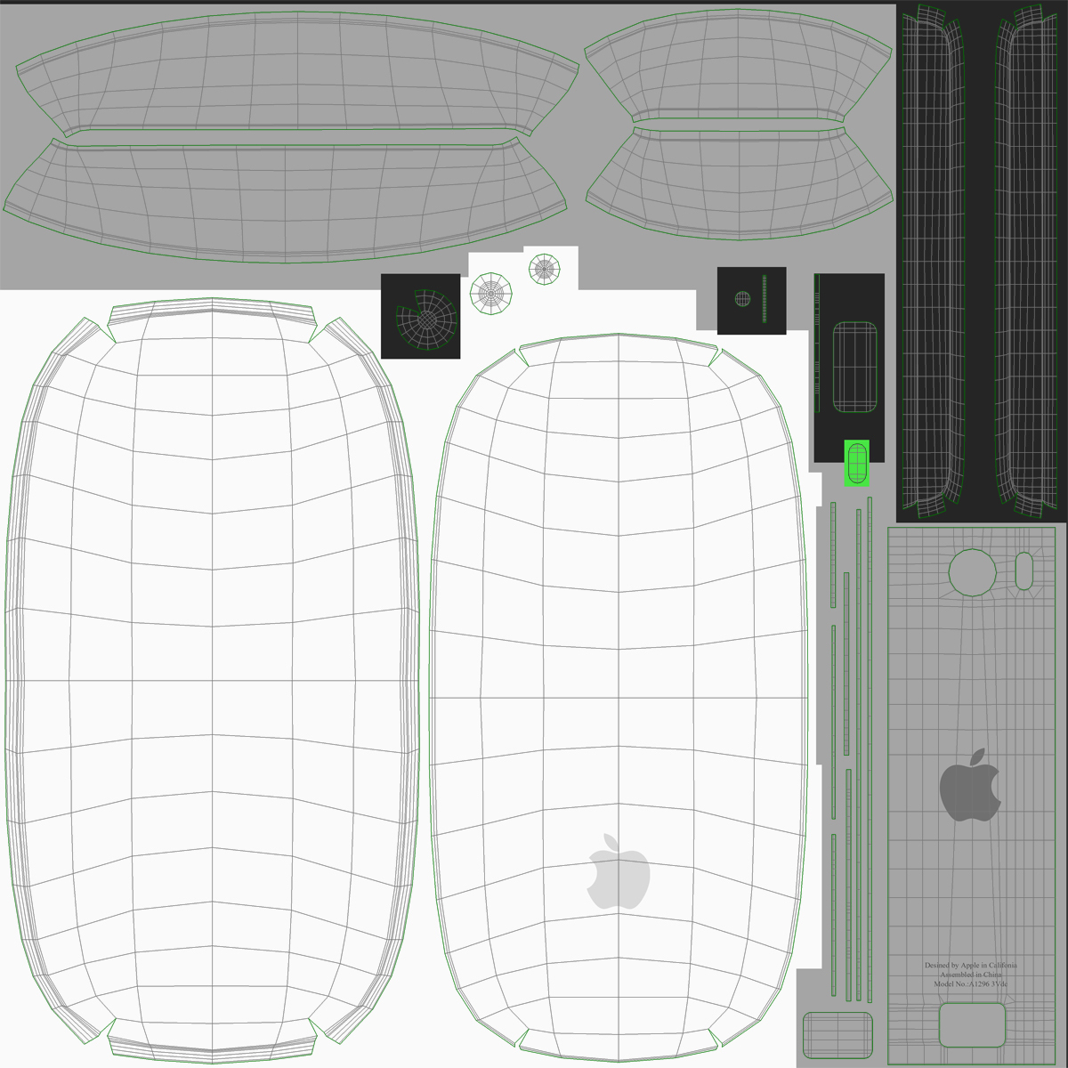 3d model of apple magic mouse modeled