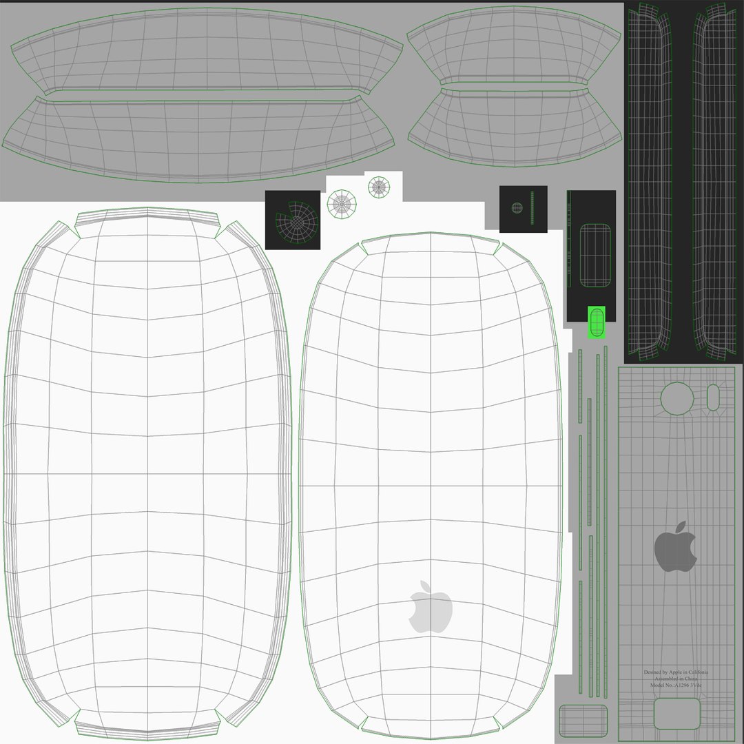 3d model of apple magic mouse modeled