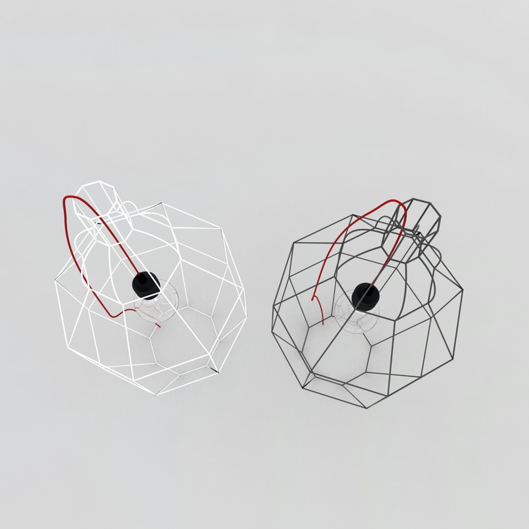 3d Model Hexagonal Wire Lamp