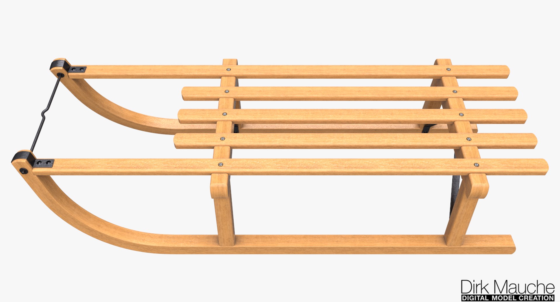3D Wooden Sledge - TurboSquid 1337574