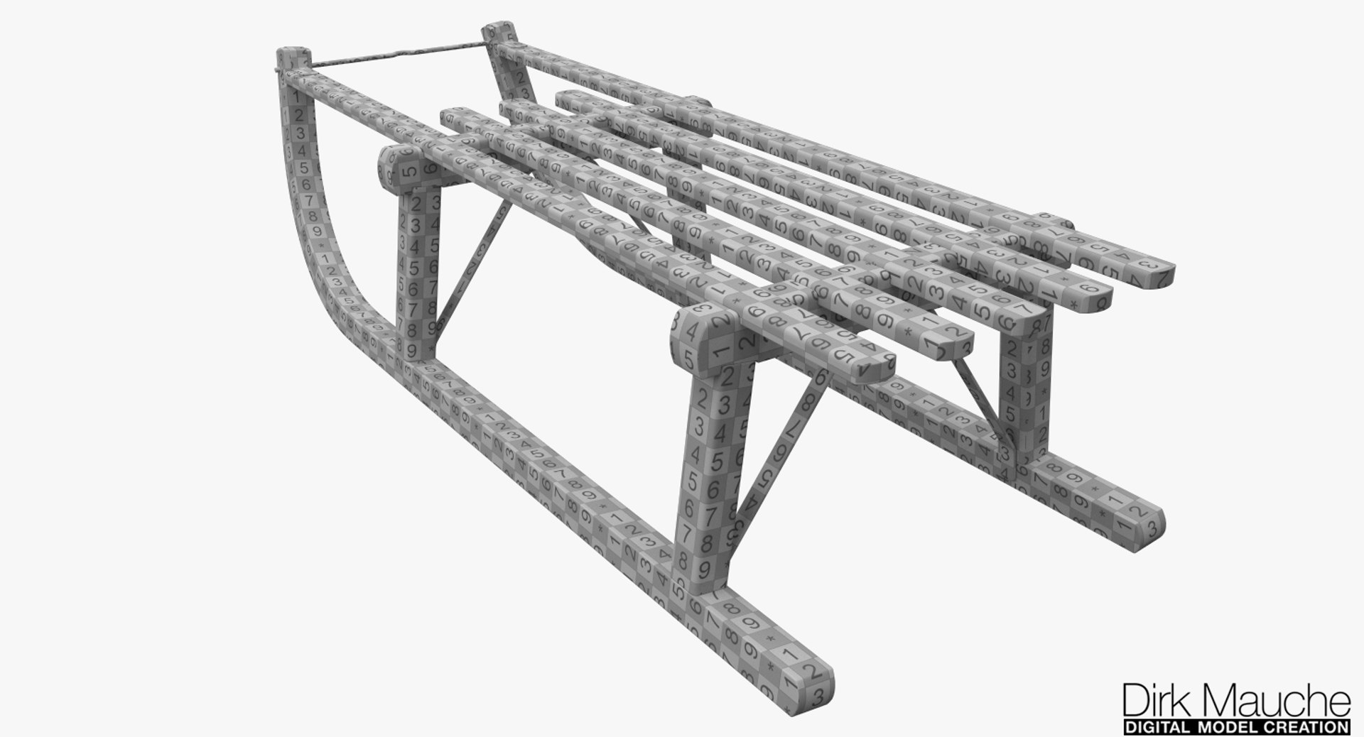 3D Wooden Sledge - TurboSquid 1337574