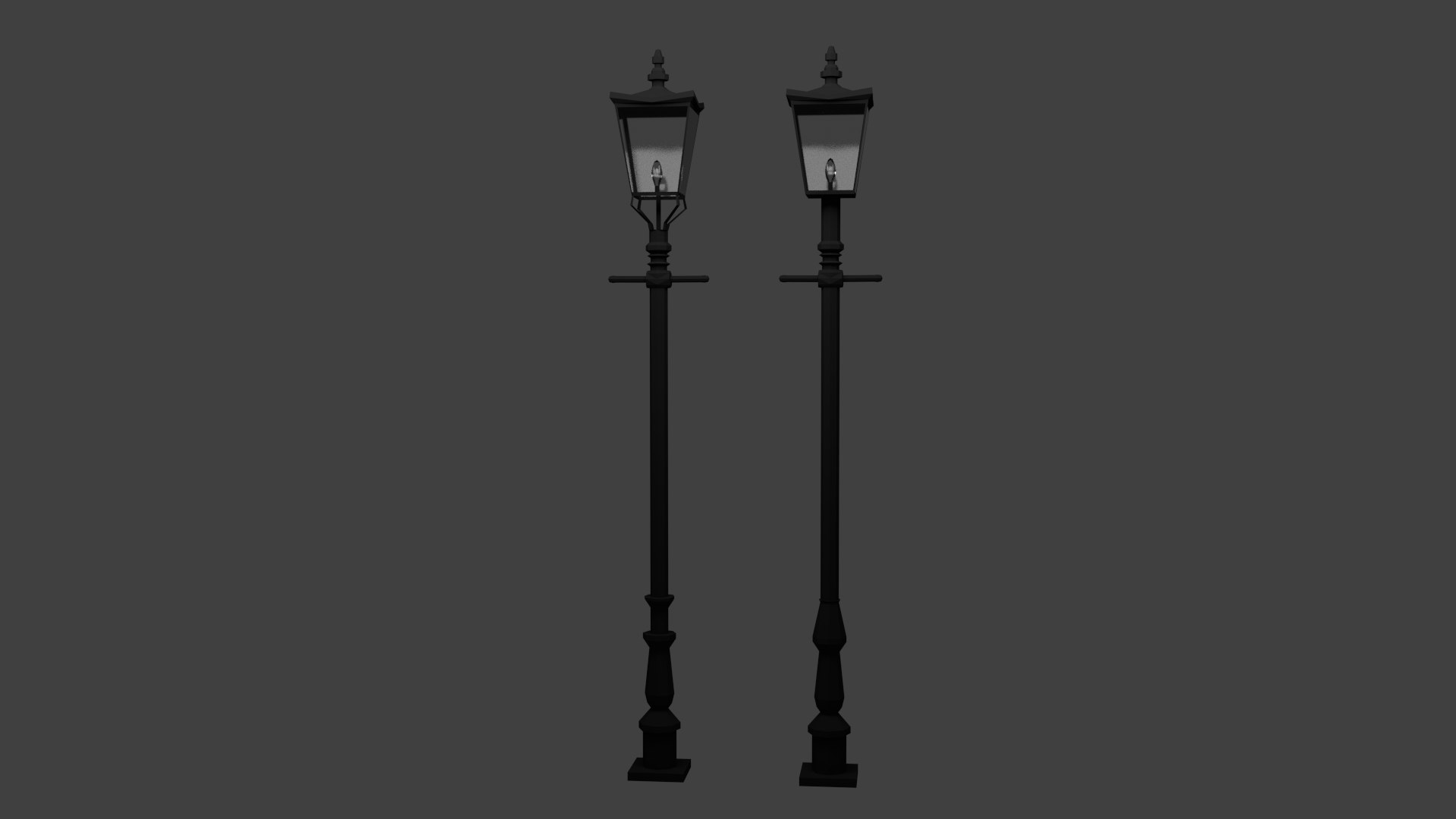 3d Lamp Posts Model