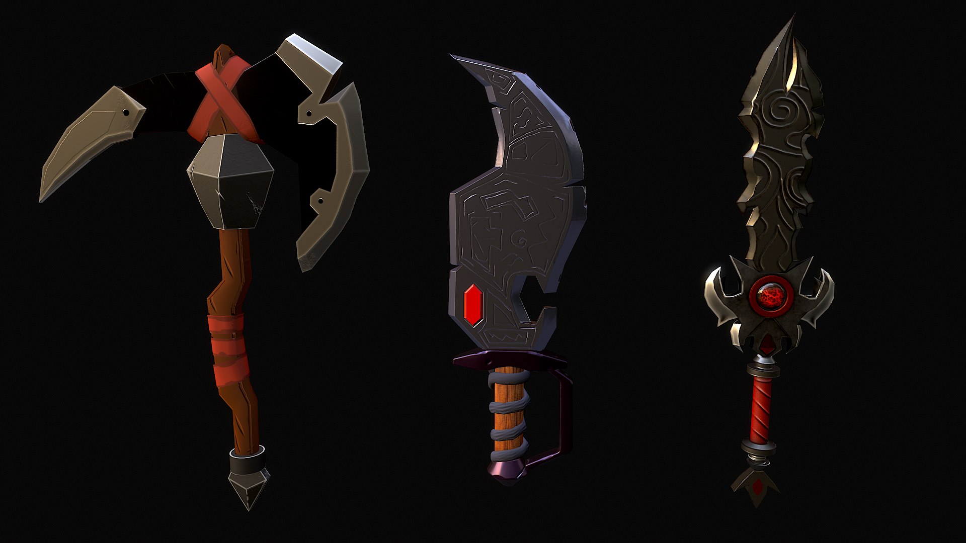 3D Fantasy Weapon Pack - TurboSquid 1936266