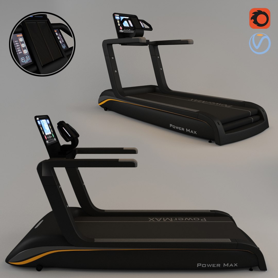Black Treadmill 3D Model - TurboSquid 1621385