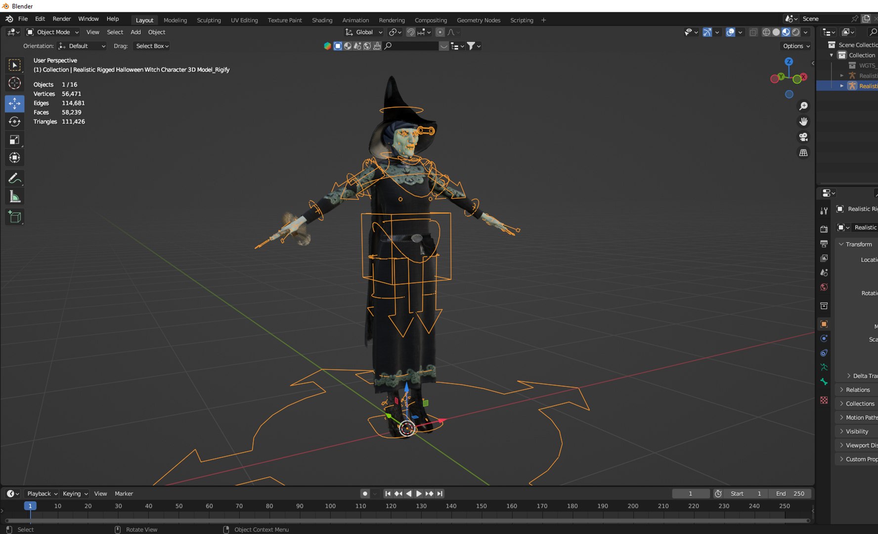 3D Realistic Rigged Halloween Witch Character 3D Model - TurboSquid 2137780