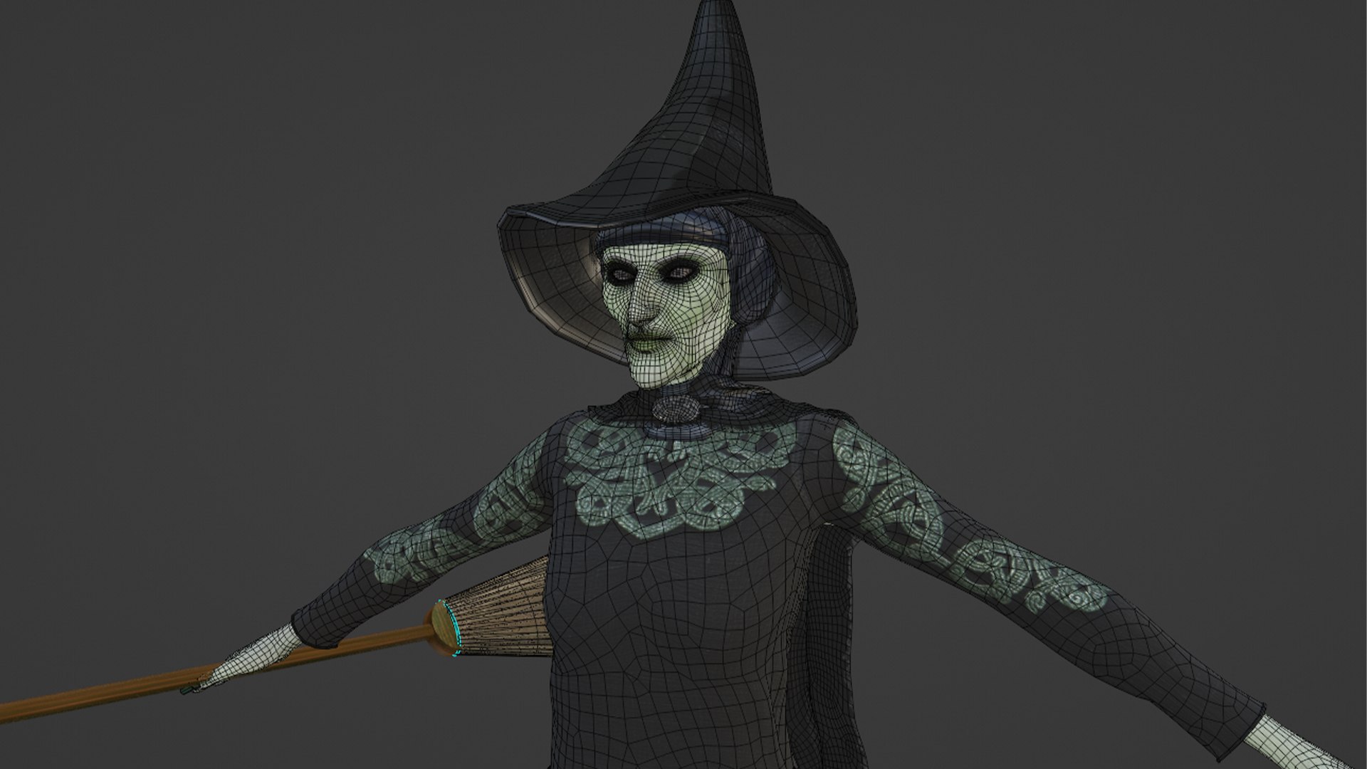 3D Realistic Rigged Halloween Witch Character 3D Model - TurboSquid 2137780