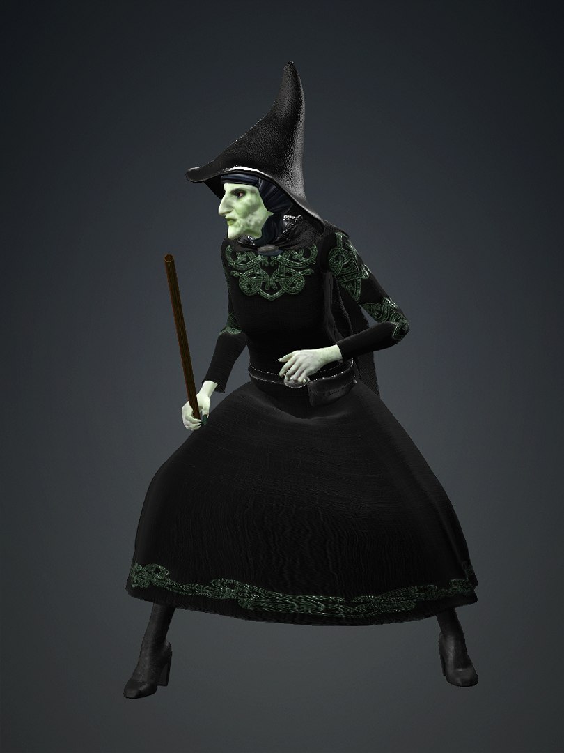 3D Realistic Rigged Halloween Witch Character 3D Model - TurboSquid 2137780