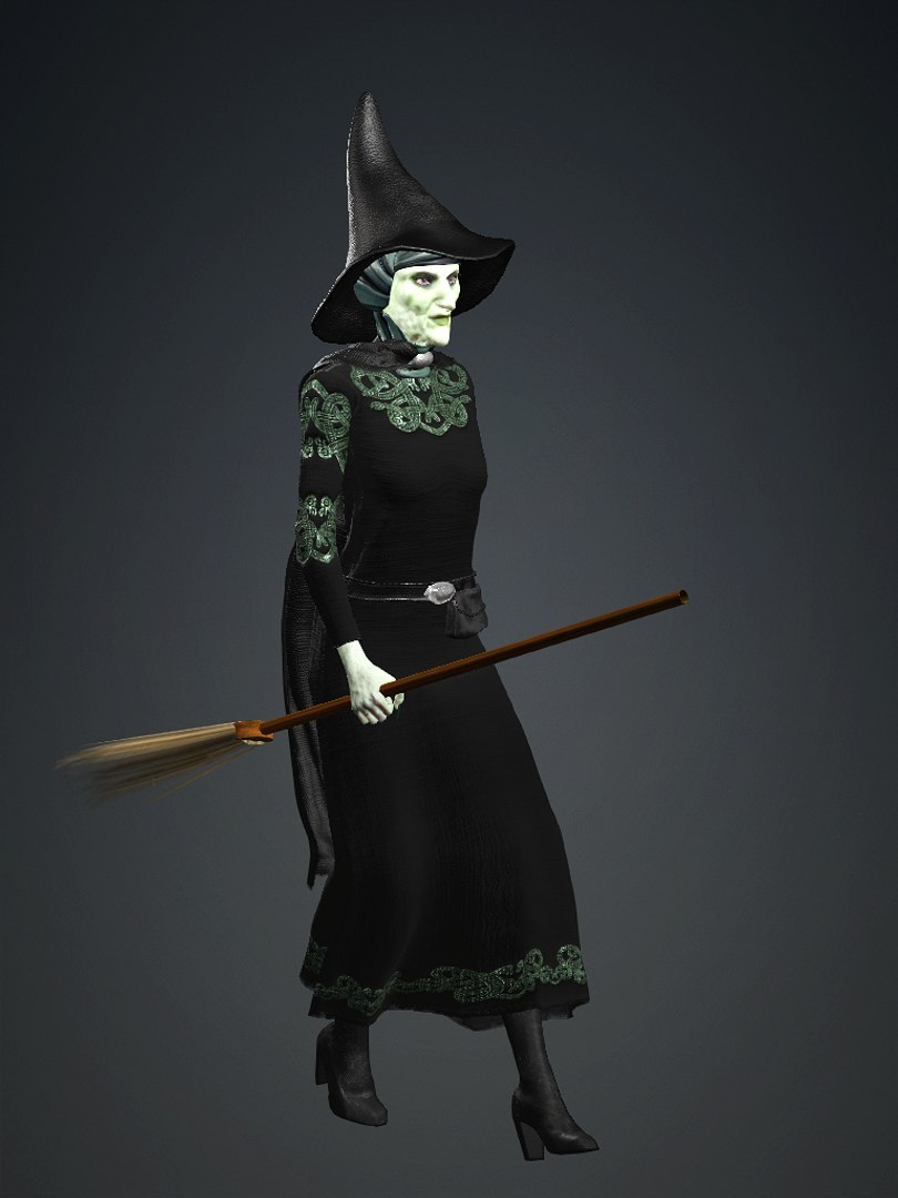 3D Realistic Rigged Halloween Witch Character 3D Model - TurboSquid 2137780