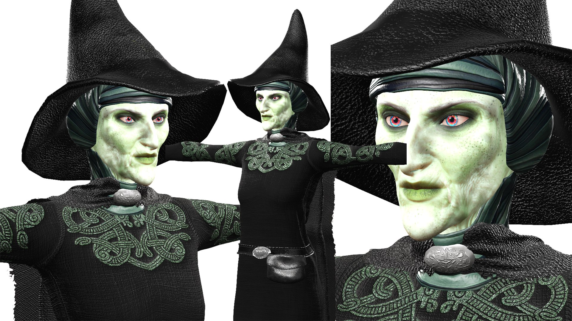 3D Realistic Rigged Halloween Witch Character 3D Model - TurboSquid 2137780