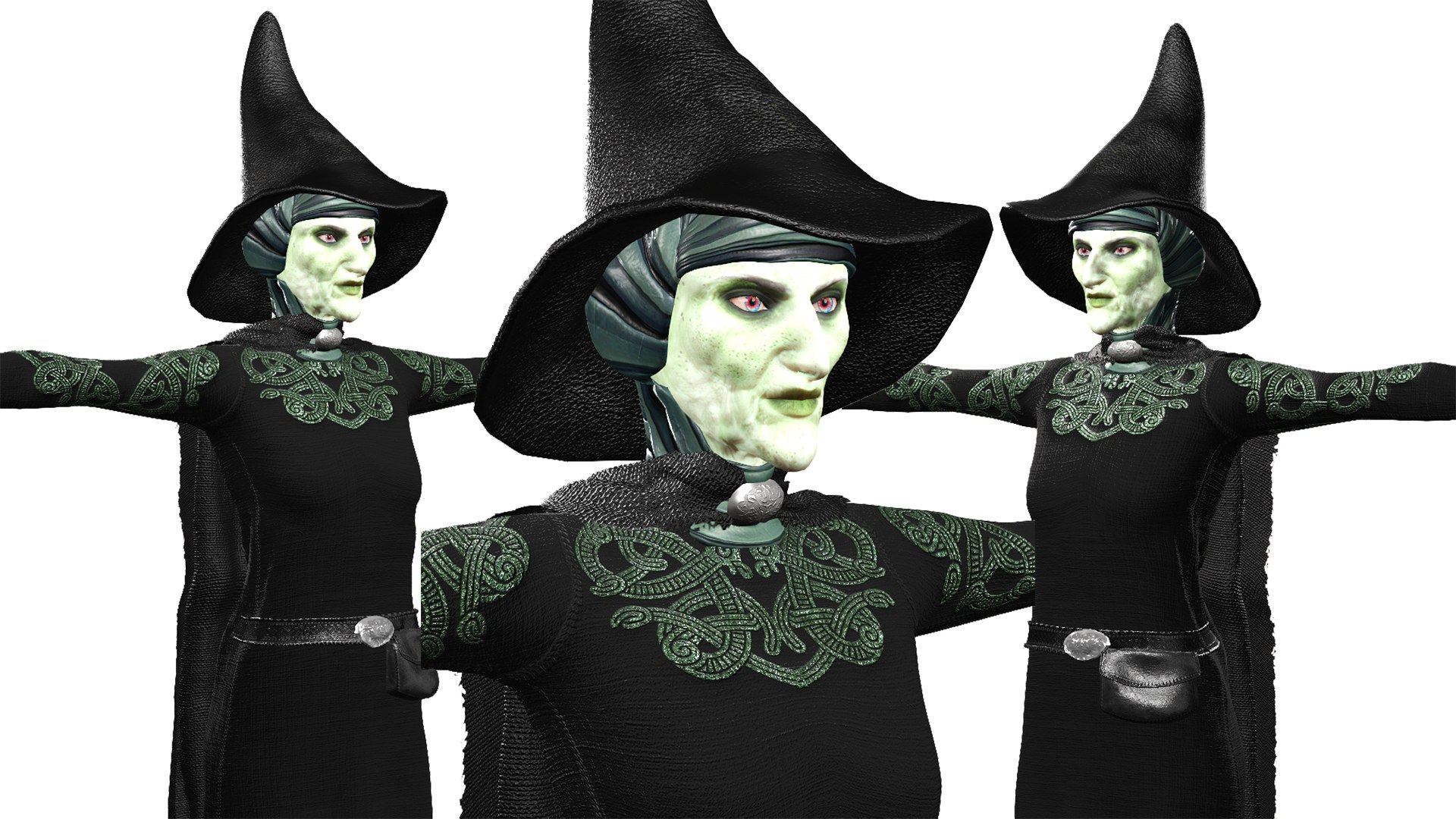 3D Realistic Rigged Halloween Witch Character 3D Model - TurboSquid 2137780