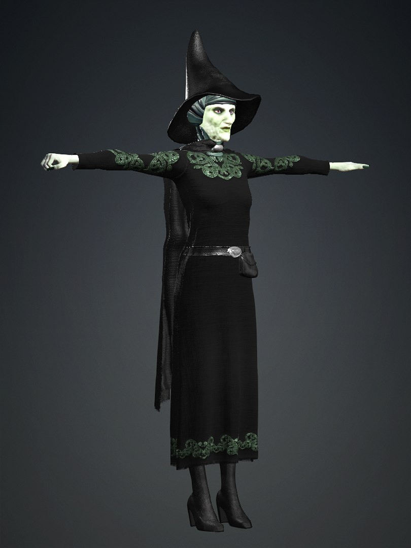 3D Realistic Rigged Halloween Witch Character 3D Model - TurboSquid 2137780