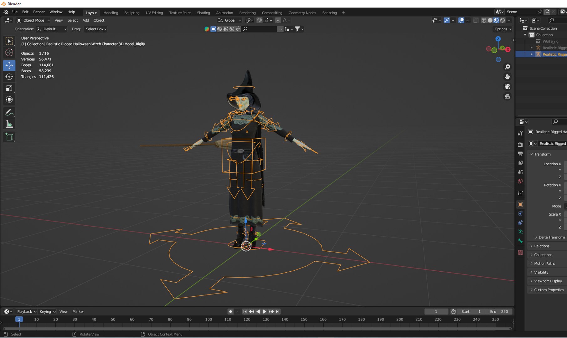 3D Realistic Rigged Halloween Witch Character 3D Model - TurboSquid 2137780