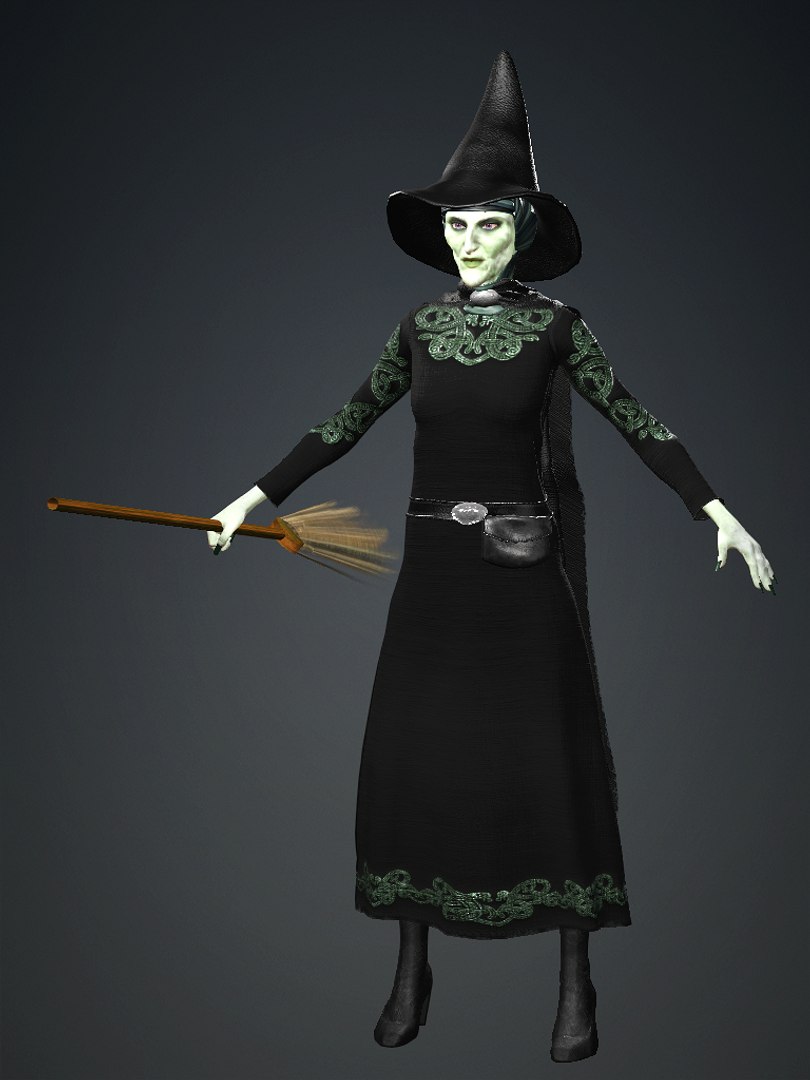 3D Realistic Rigged Halloween Witch Character 3D Model - TurboSquid 2137780