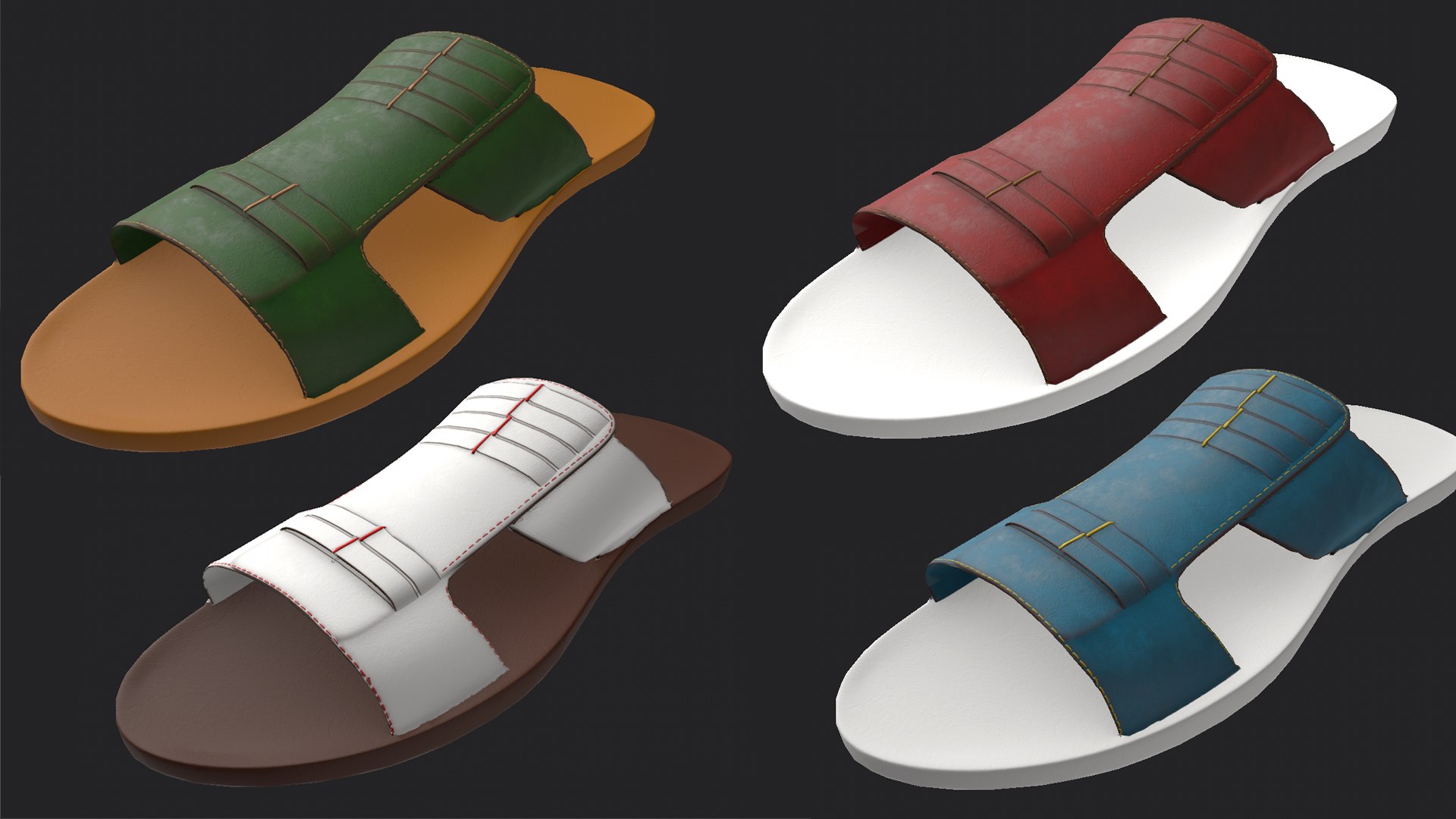 3D Sandal Model - TurboSquid 1837442