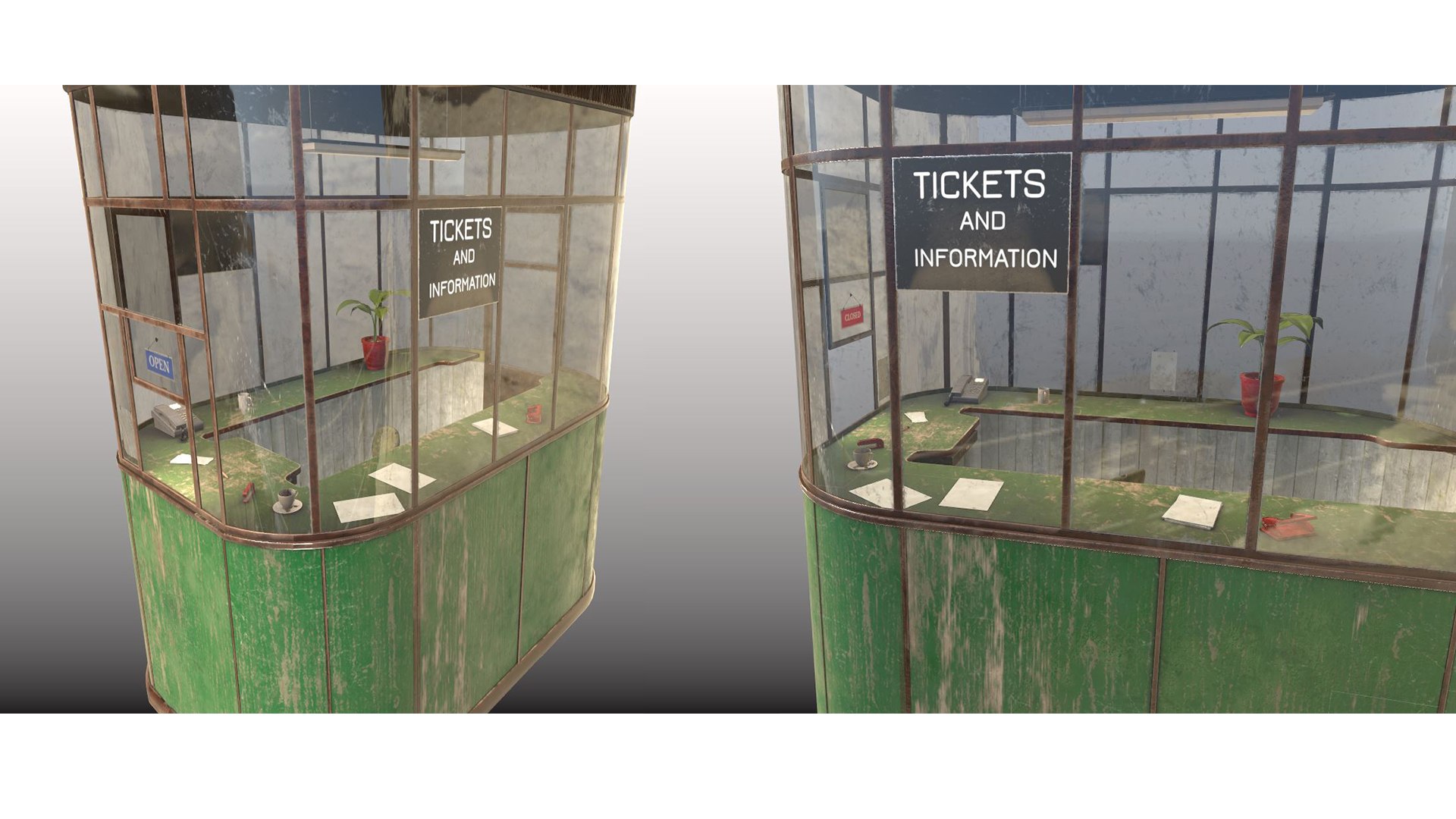 3D Ticket - Information Booth - TurboSquid 2037335