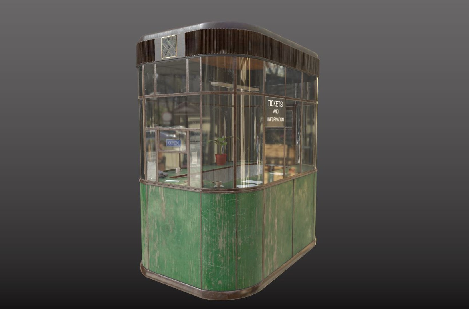 3D Ticket - Information Booth - TurboSquid 2037335