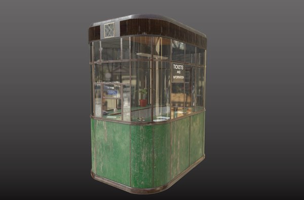 modelo 3d Ticket - Information Booth - TurboSquid 2037335