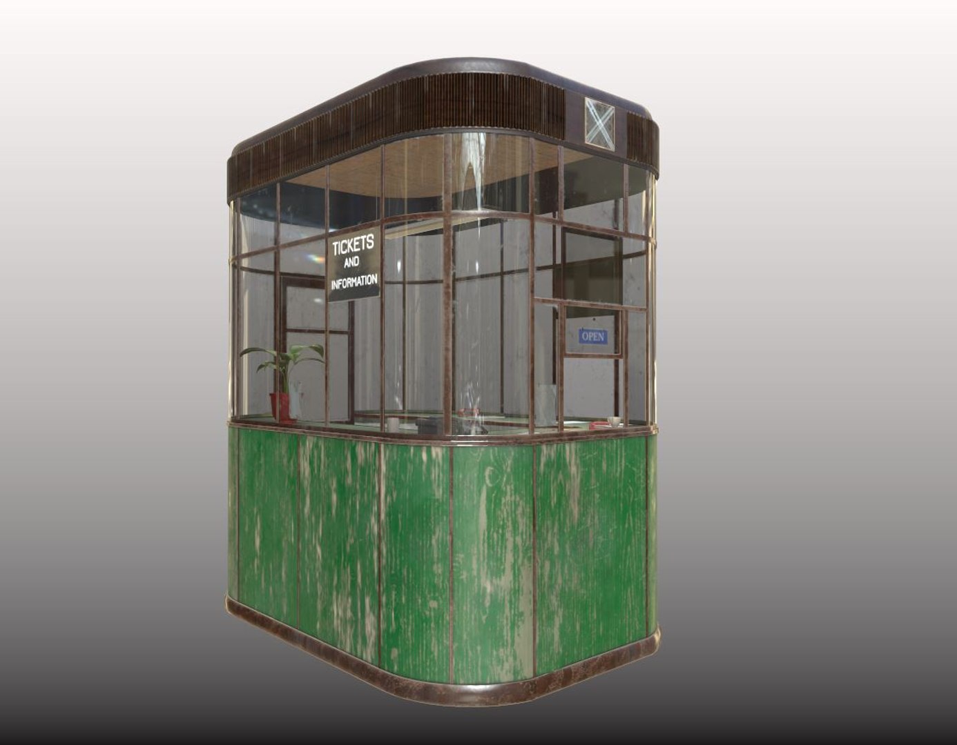3D Ticket - Information Booth - TurboSquid 2037335