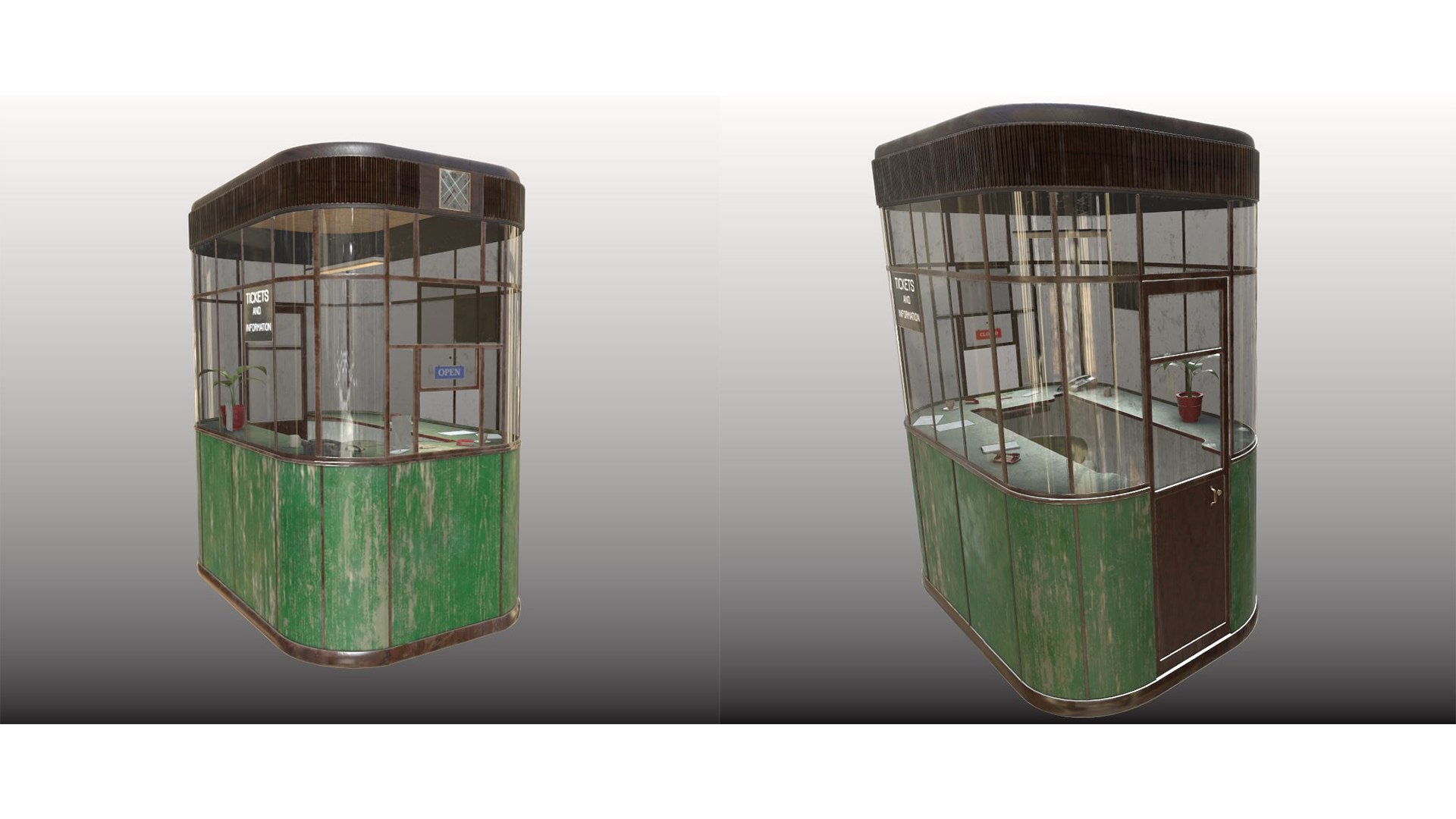 3D Ticket - Information Booth - TurboSquid 2037335