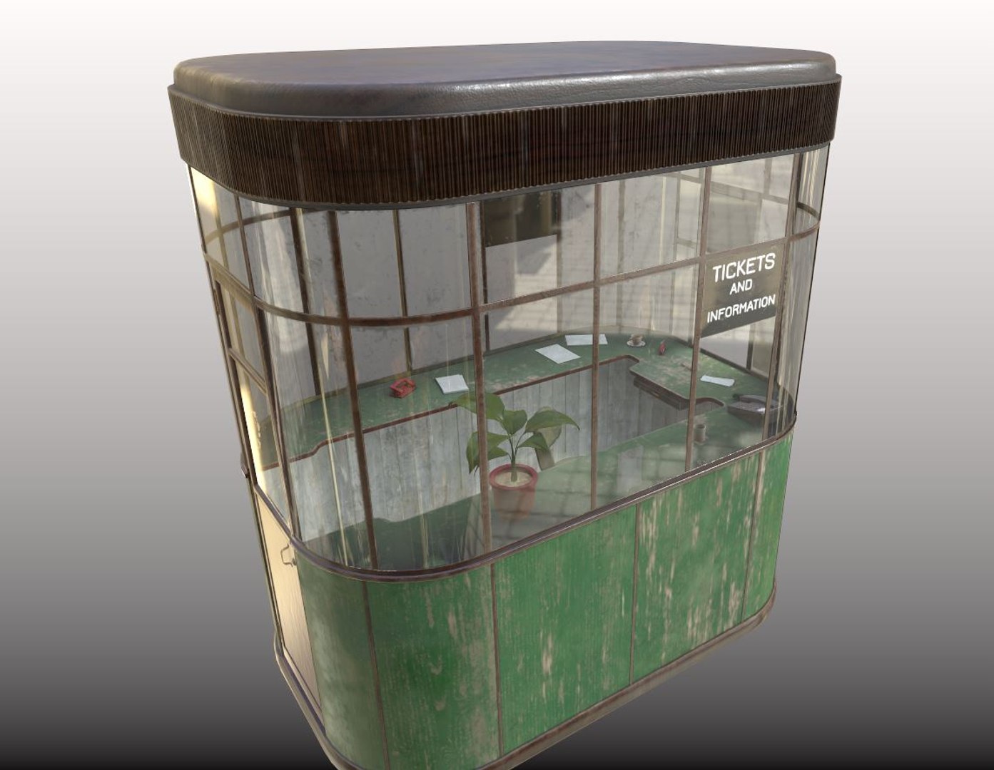 3D Ticket - Information Booth - TurboSquid 2037335