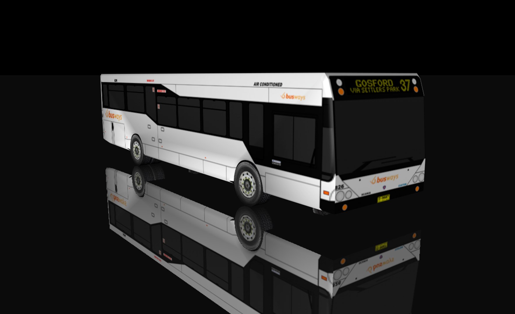 Bus Shuttle 3d Model