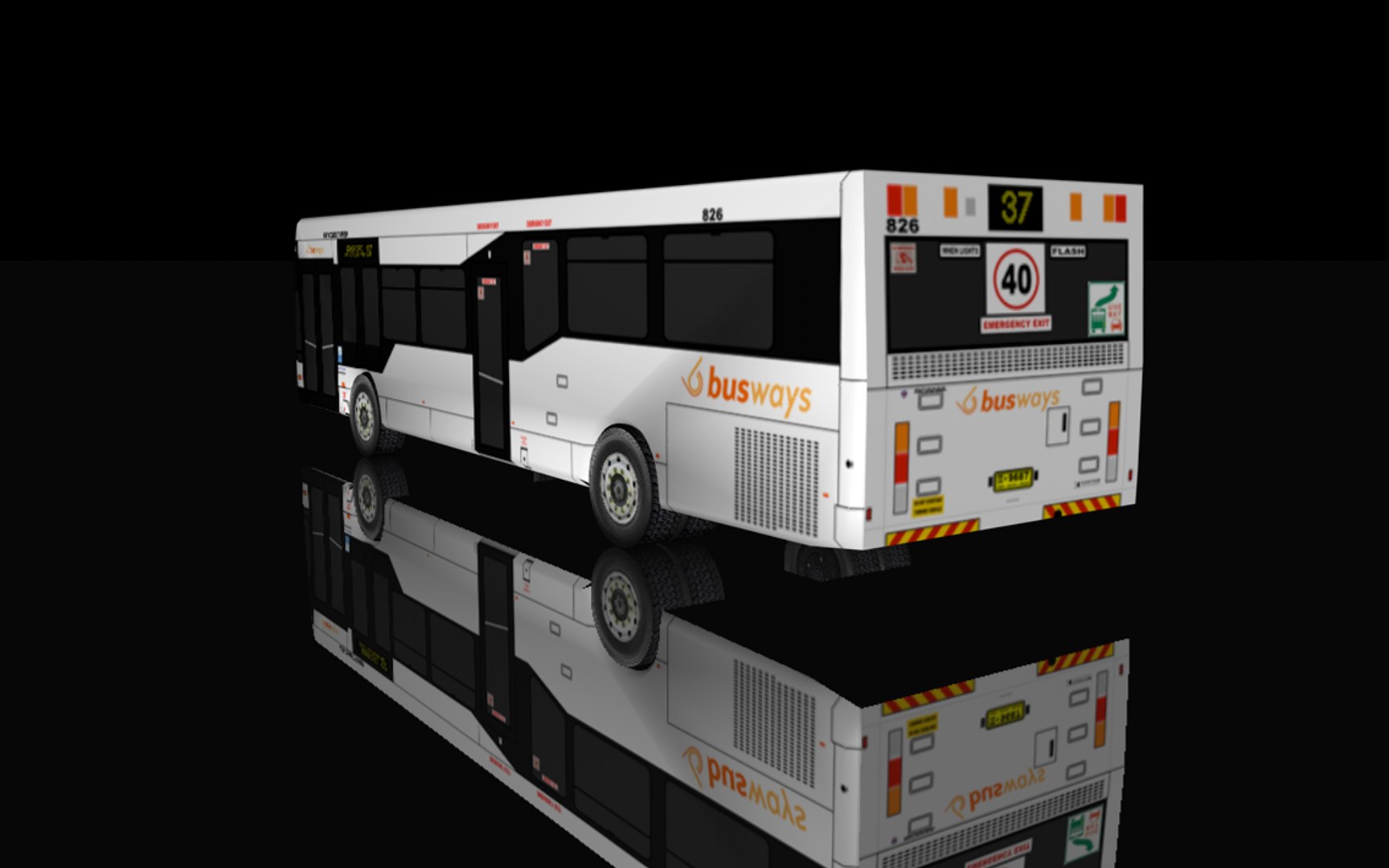 Bus Shuttle 3d Model