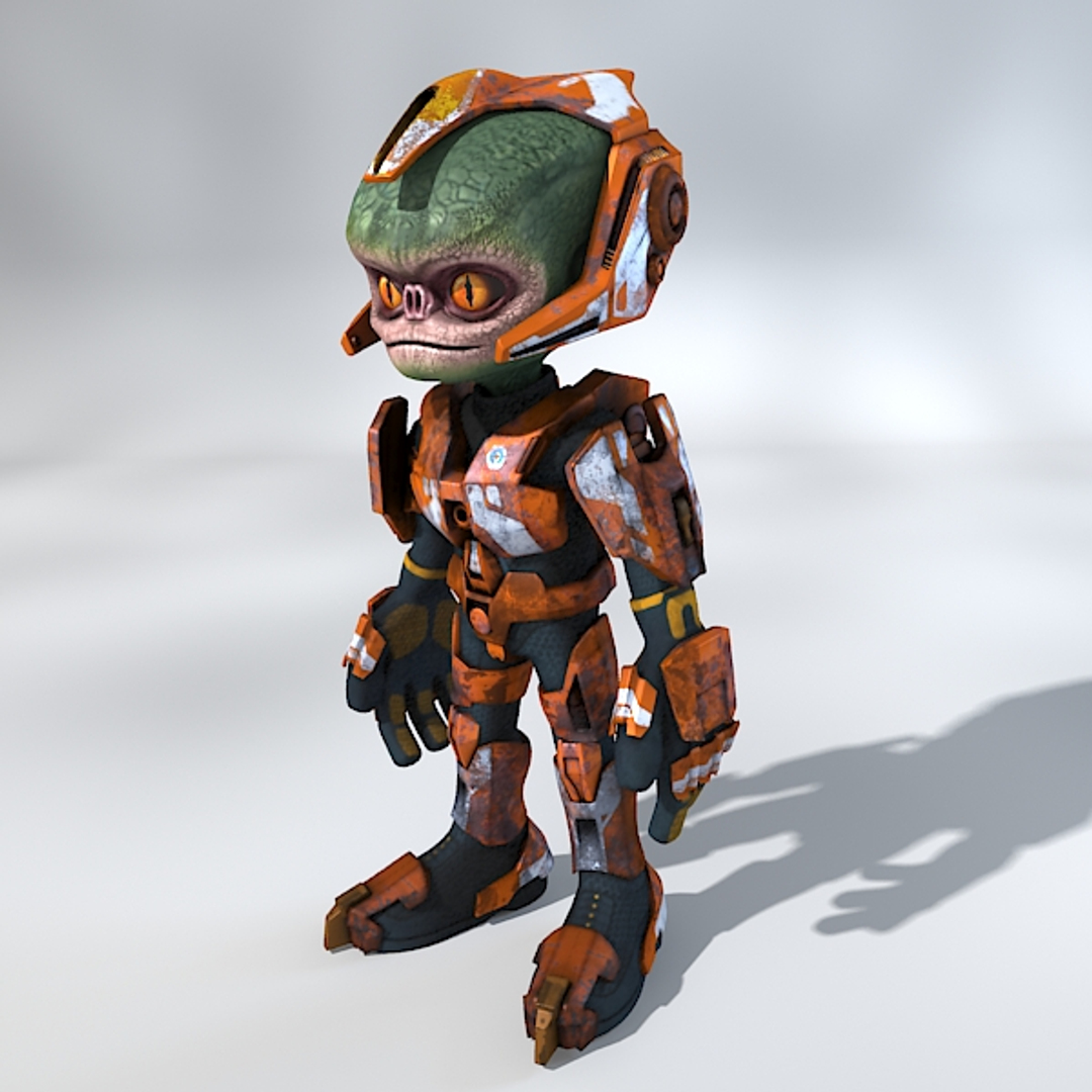 Cartoon Alien Trooper 3d Max