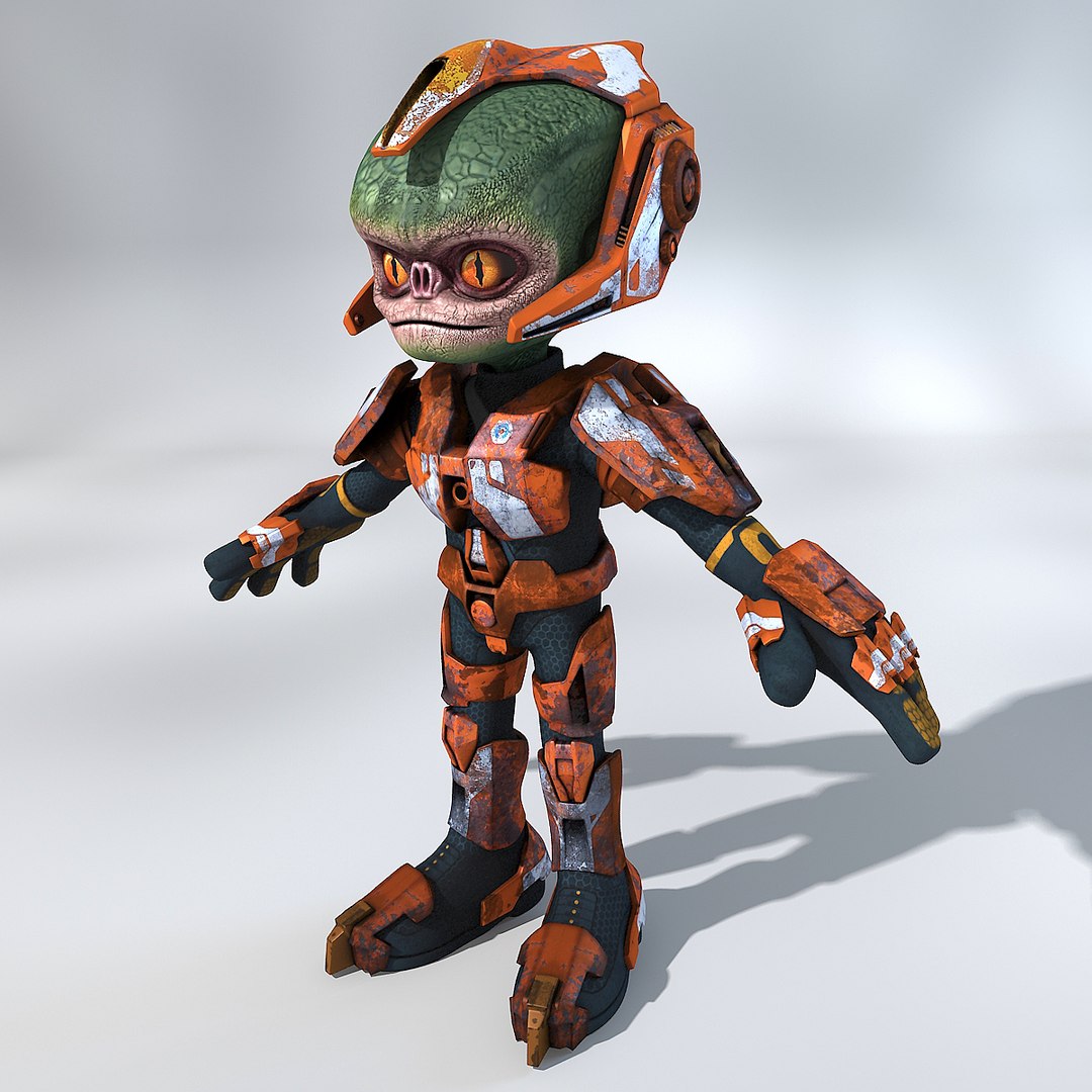 Cartoon Alien Trooper 3d Max