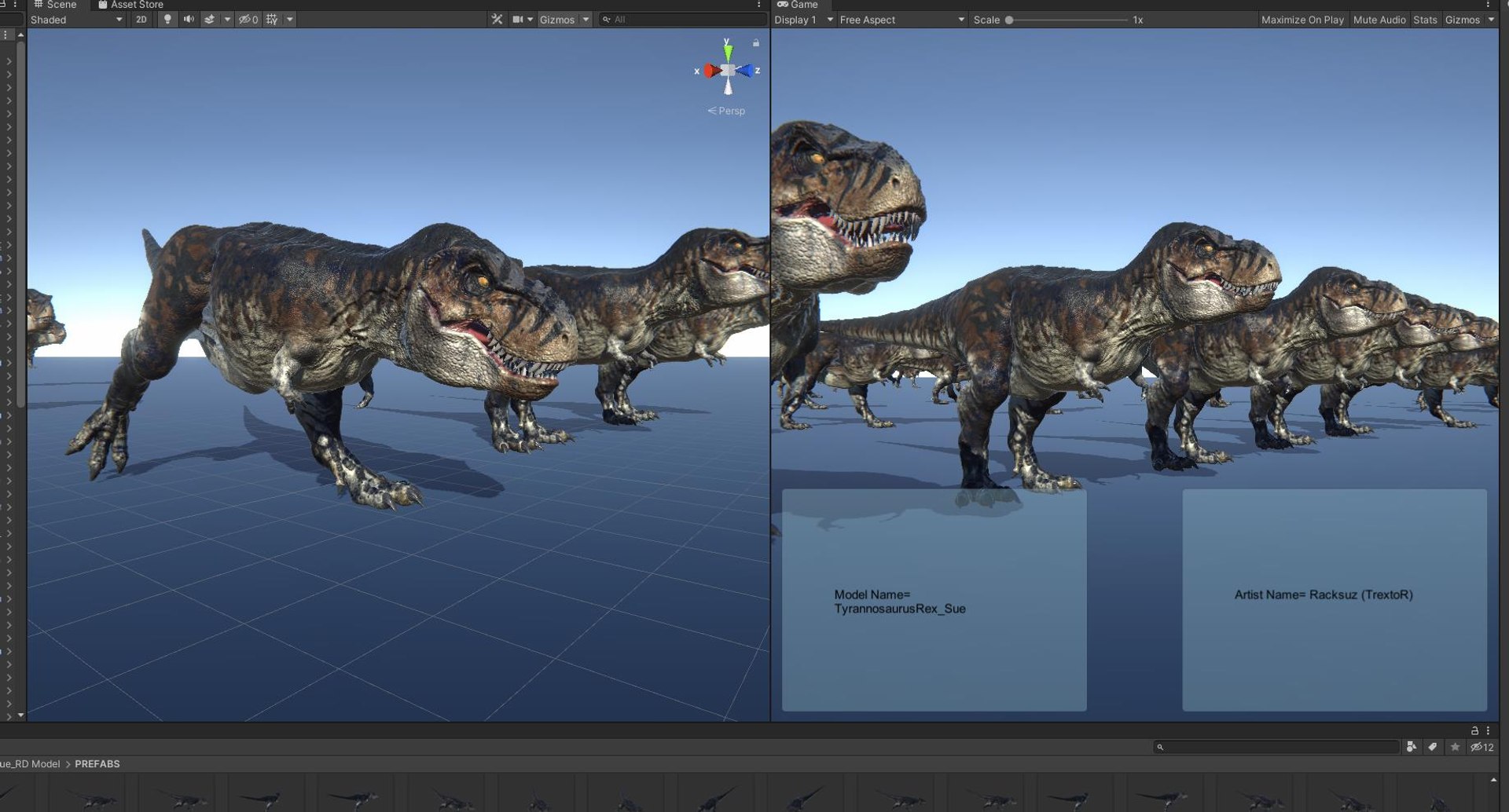 3D Model Tyrannosaurus Rex Sue Unreal Engine - Unity Projects ...