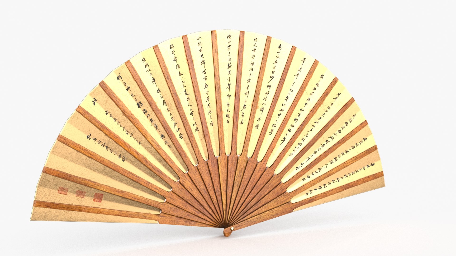 3D Model Traditional Chinese Fan - TurboSquid 2039018