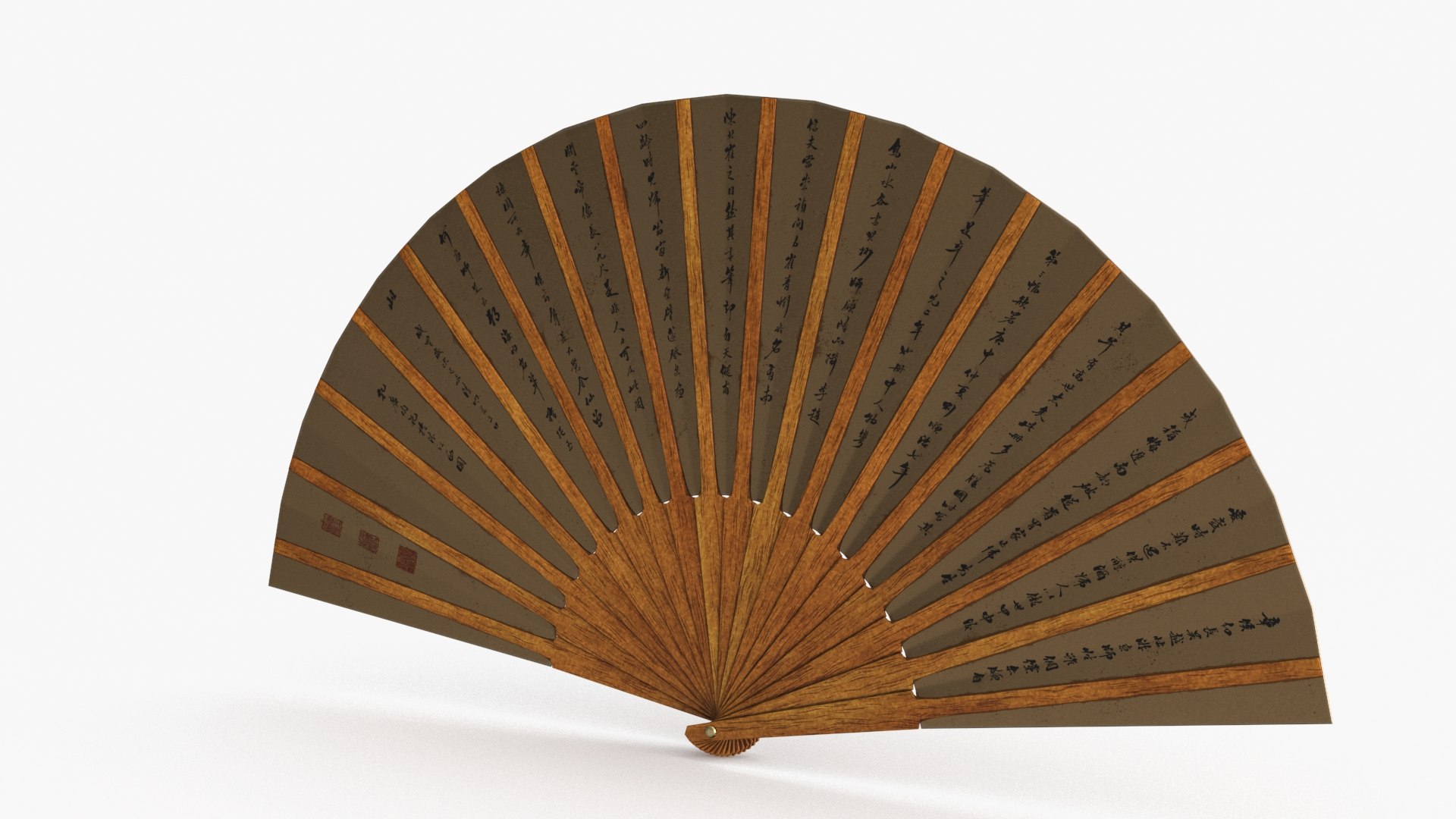 3D Model Traditional Chinese Fan - TurboSquid 2039018