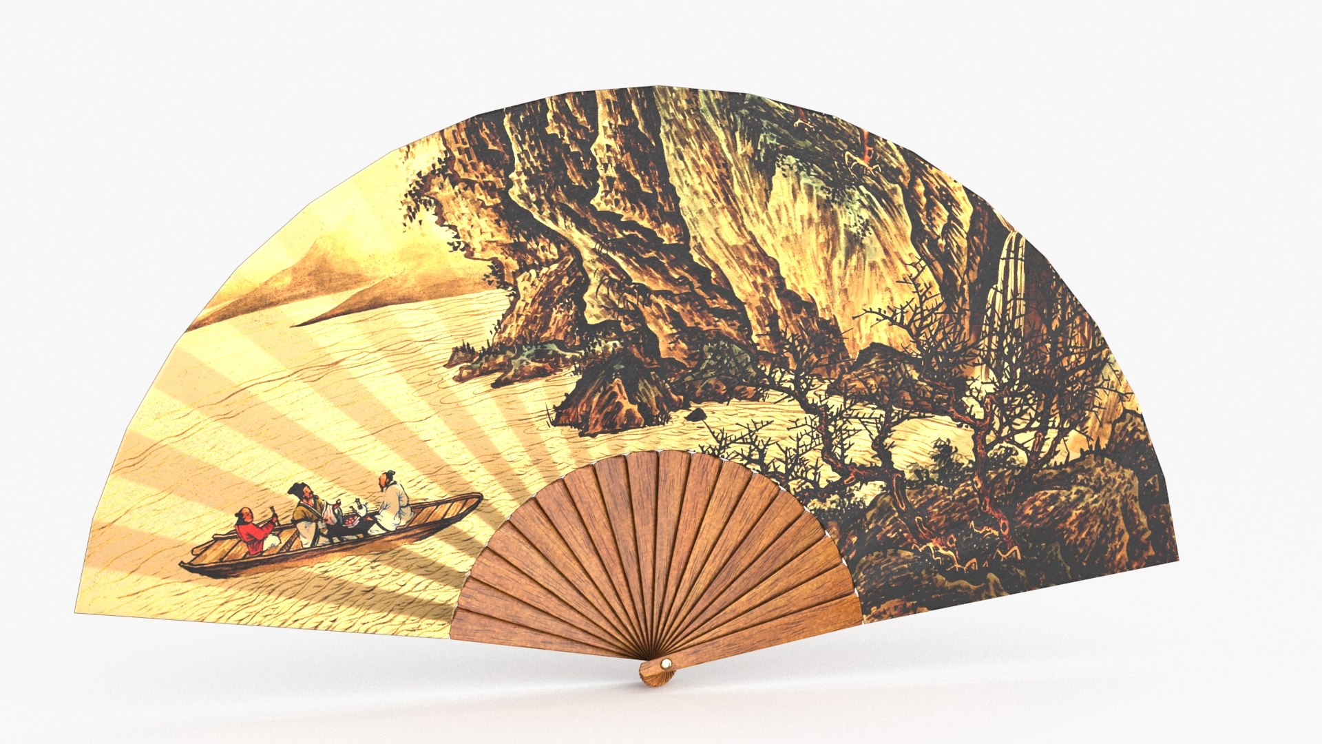 3D Model Traditional Chinese Fan - TurboSquid 2039018