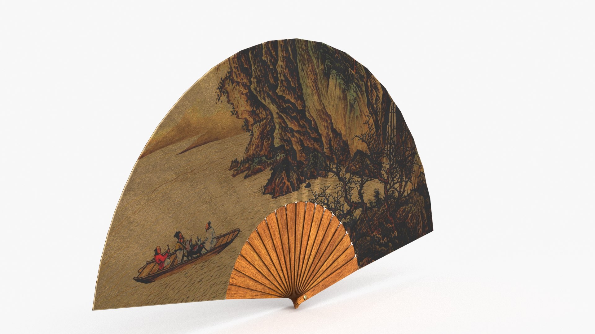 3D Model Traditional Chinese Fan - TurboSquid 2039018