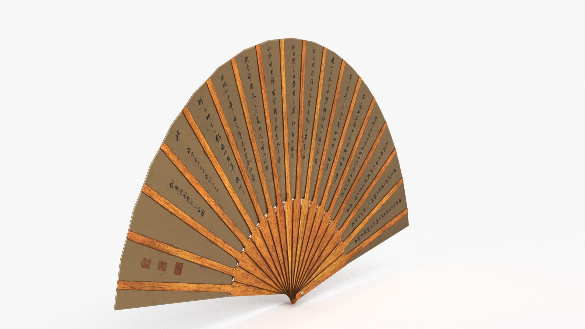 3D Model Traditional Chinese Fan - TurboSquid 2039018